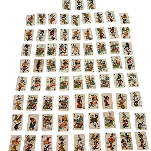 Disney | Toys | Vintage Disney Mini 75 Piece Card Game Lot Used Read ...
